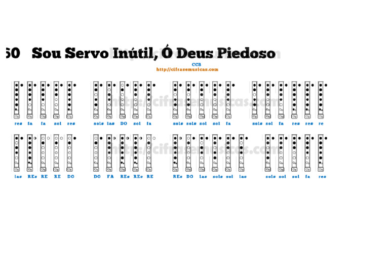 SOU SERVO INUTIL - HINO 260 CCB - FLAUTA DOCE | PDF