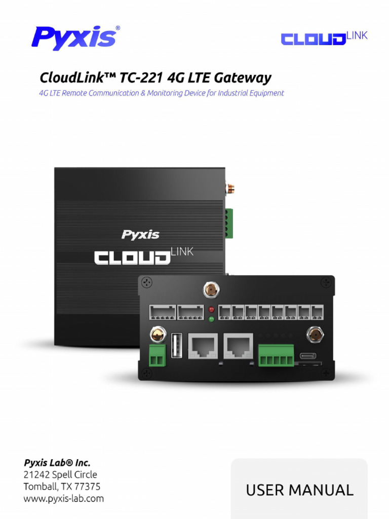 CloudLink TC-221 Operation Manual v2.0 | PDF | Computer Network | Port ...