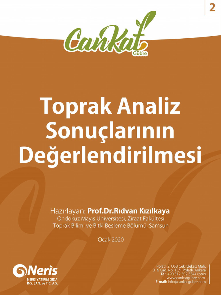Toprak Analiz Sonuclarinin Degerlendirmesi | PDF