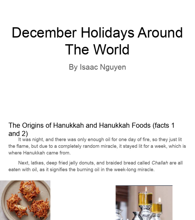 December Holidays Around The World | PDF