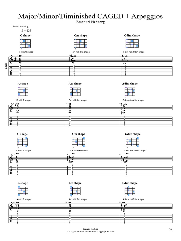 CAGED and Arpeggios | PDF
