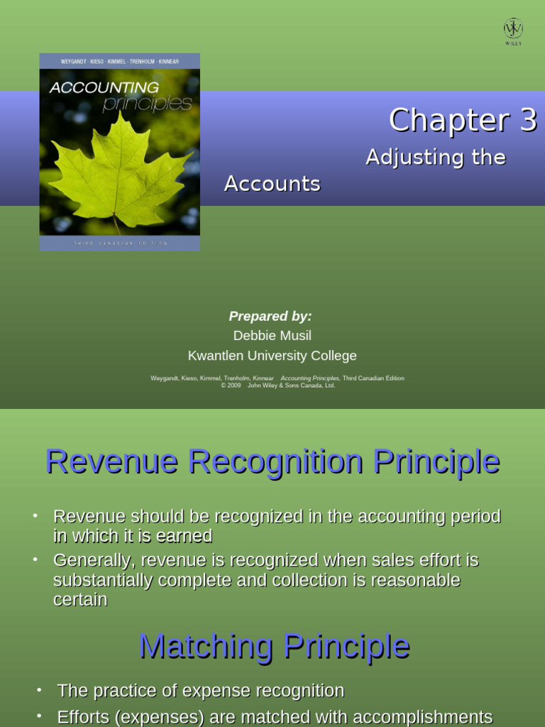 Adjusting Accounts in Accounting Principles | PDF | Debits And Credits ...