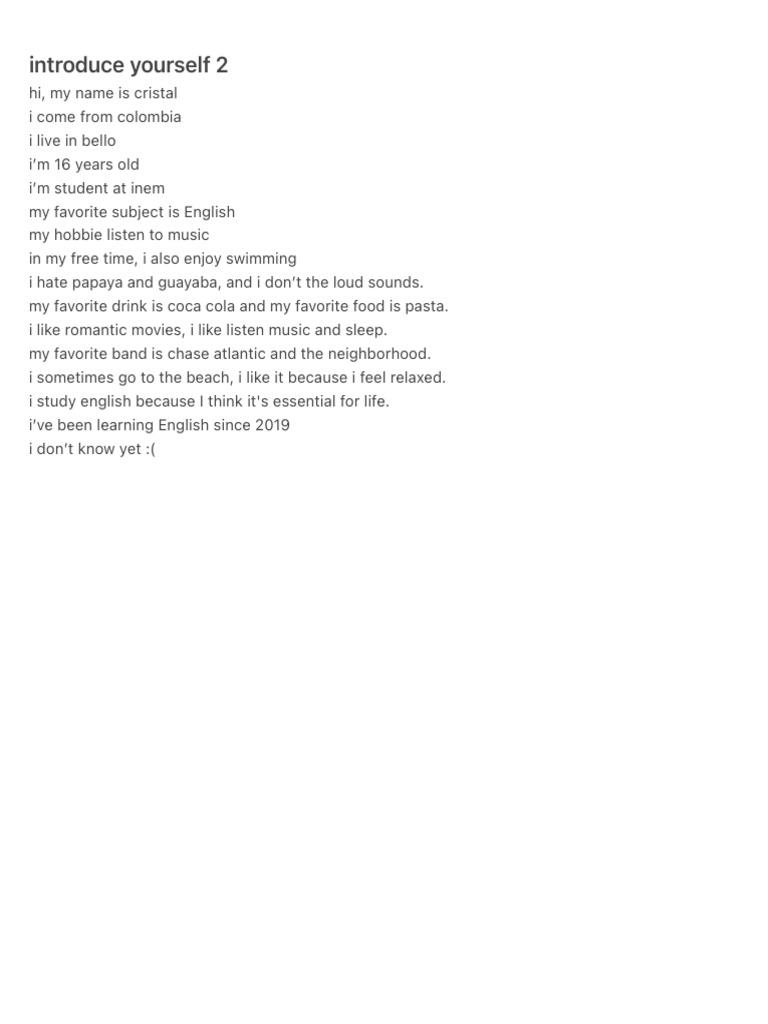 Introduce Yourself 2 | PDF