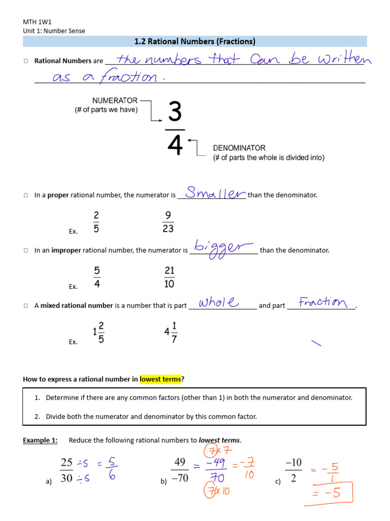 Adding, Subtracting and Multiplying Rational Numbers | PDF ...