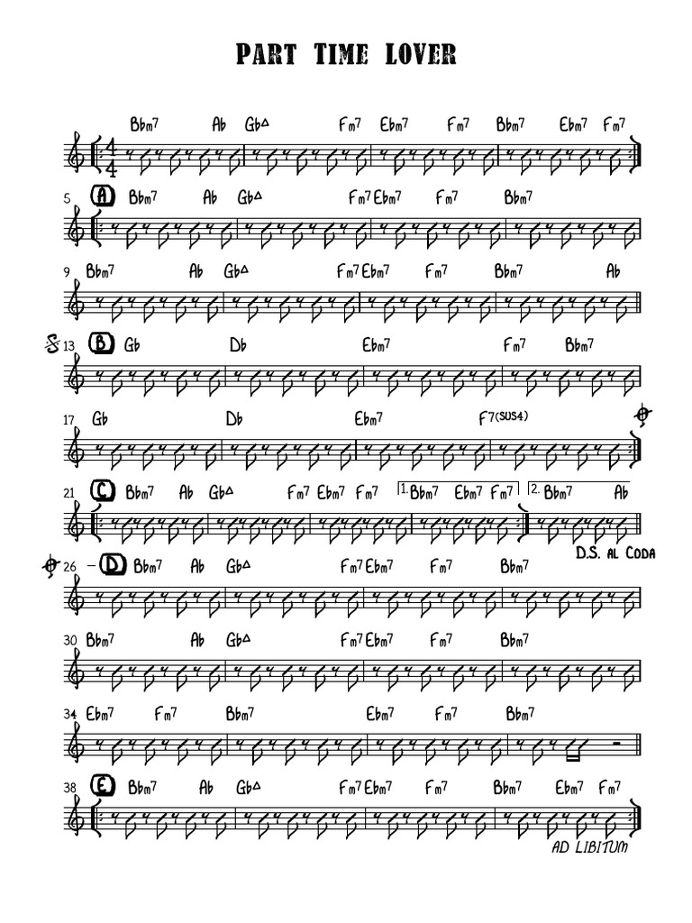 Stevie Wonder - Part Time Lover | PDF