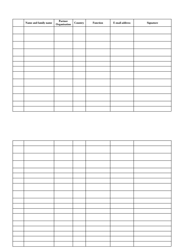 Partner Contact Information List | PDF