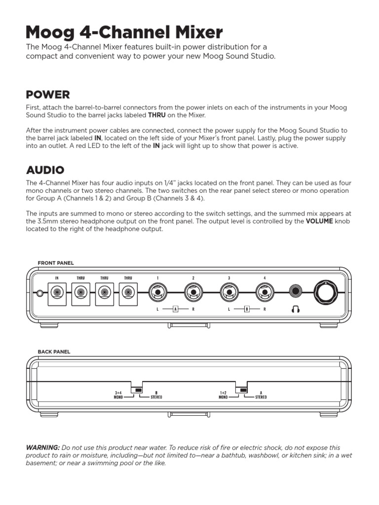 Moog 4-Channel Mixer | PDF