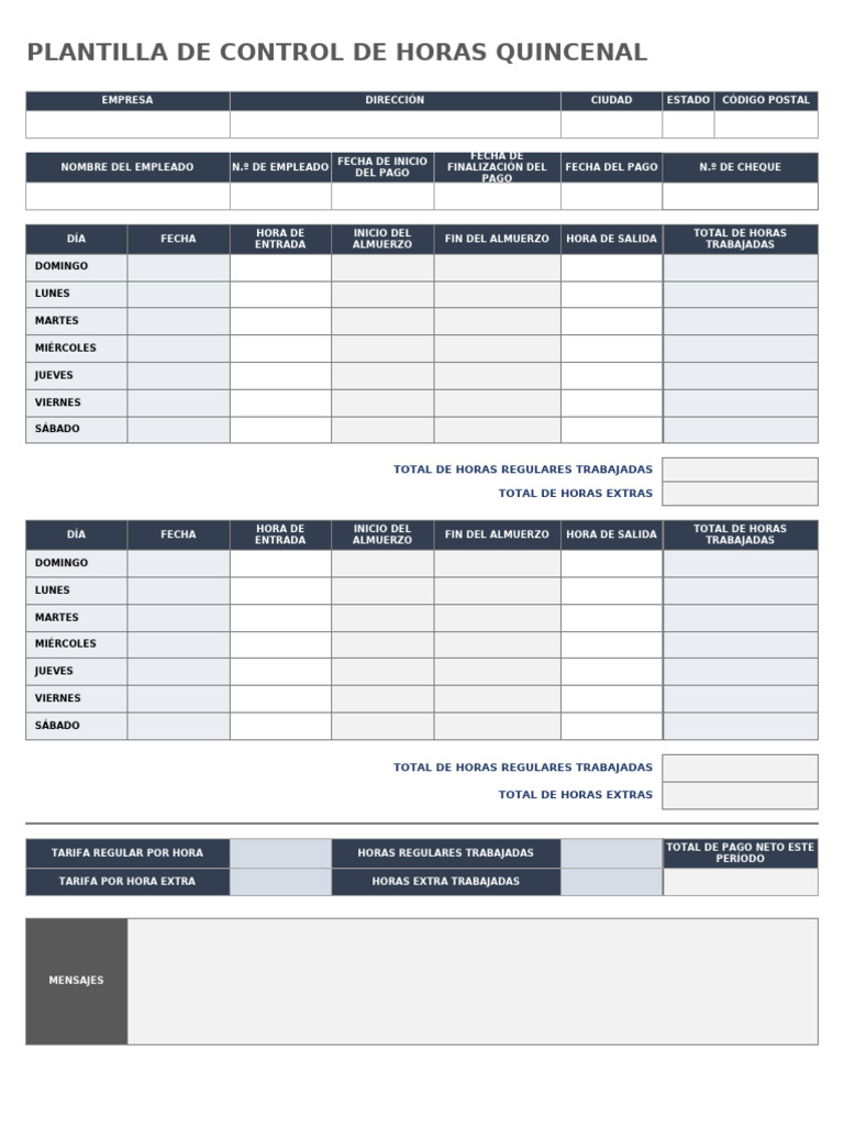 IC Biweekly Timesheet 11516 ES | PDF