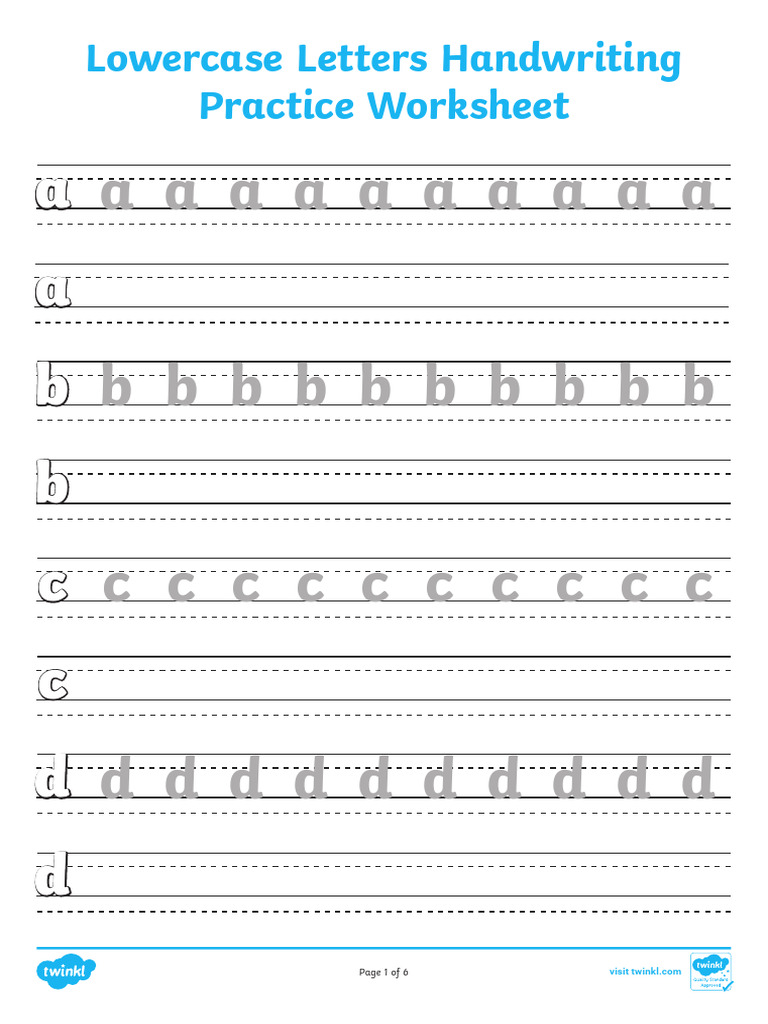 Ku El 1631709325 Lowercase Letters Handwriting Practice Worksheet Ver 3 ...