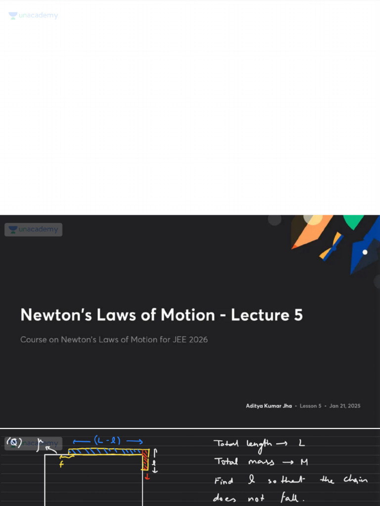 Newtons Laws of Motion - Lecture 5 With Anno 1738957249564 | PDF