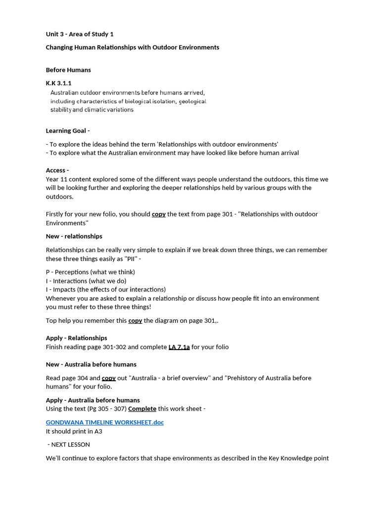 1 - 3.1.1 - Characteristics of the Australian environment before humans ...