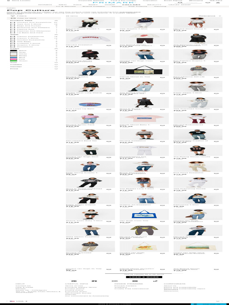 Page 2 Pop Culture Clothing Pop Culture Collabs Primark | PDF | T Shirt ...