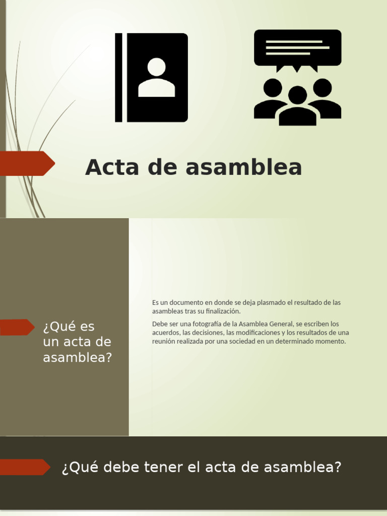 Guía Completa de Actas de Asamblea | PDF