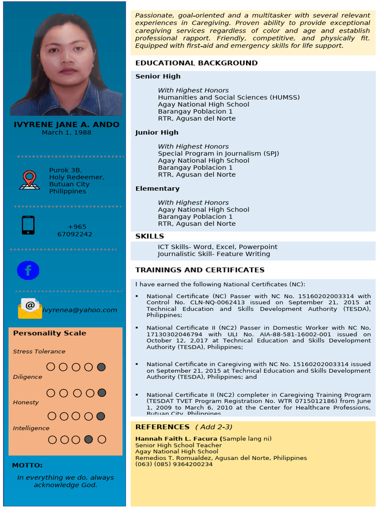 RESUME-IVY-2_095640 | PDF | Employment