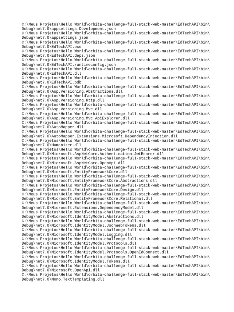 EdTechAPI Csproj FileListAbsolute | PDF | Computing | Computer Architecture