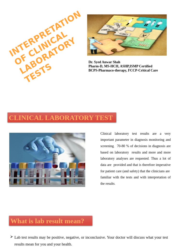 Interpretation of Clinical Laboratory Tests | PDF | White Blood Cell ...