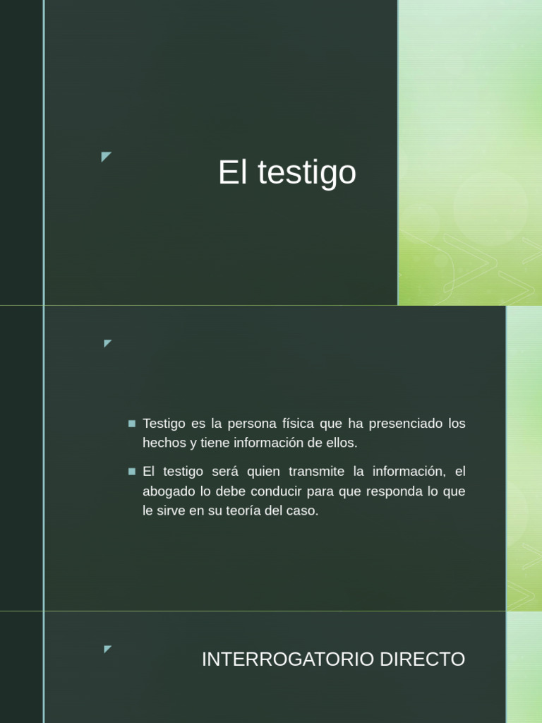 El Testigo | PDF | Testigo | Testimonio