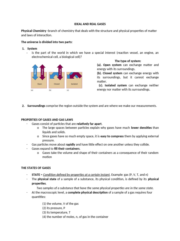 Ideal vs Real Gases Explained | PDF | Gases | Temperature
