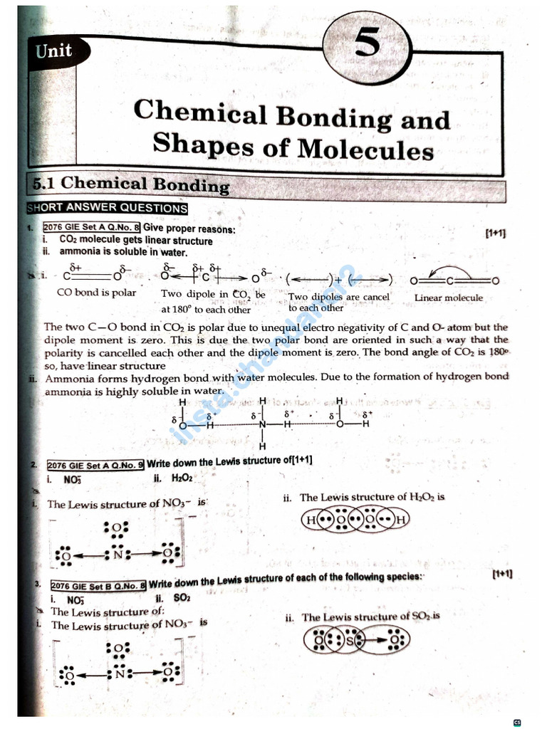 Chemical Bonding and Shapes of Molecules | PDF