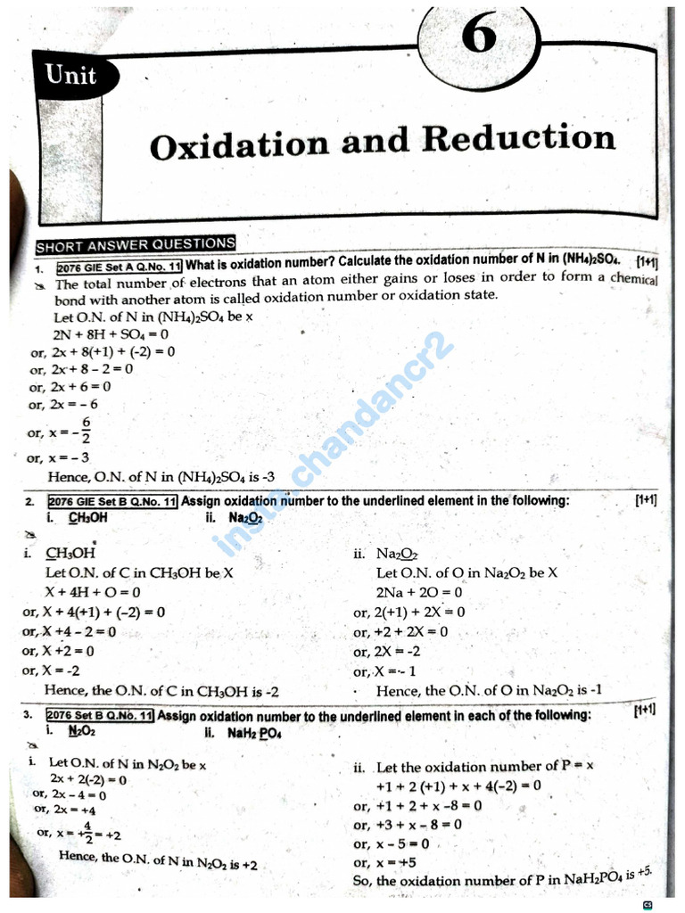 Oxidation and Reduction | PDF