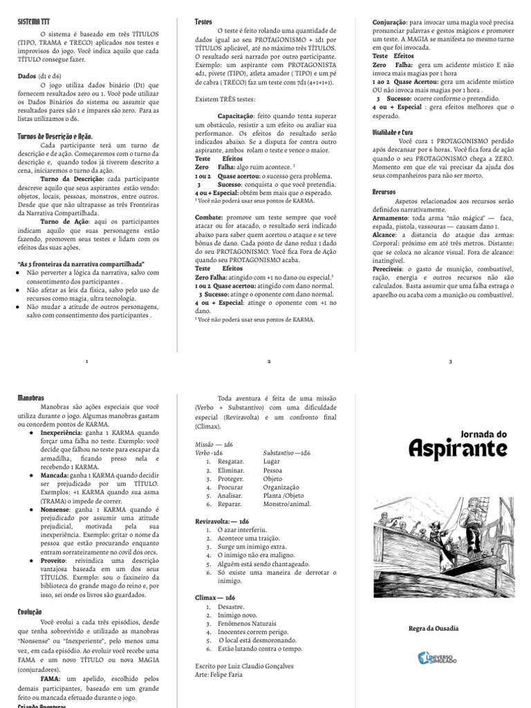 Jornada Do Aspirante 2 Regras | PDF | Narrativa