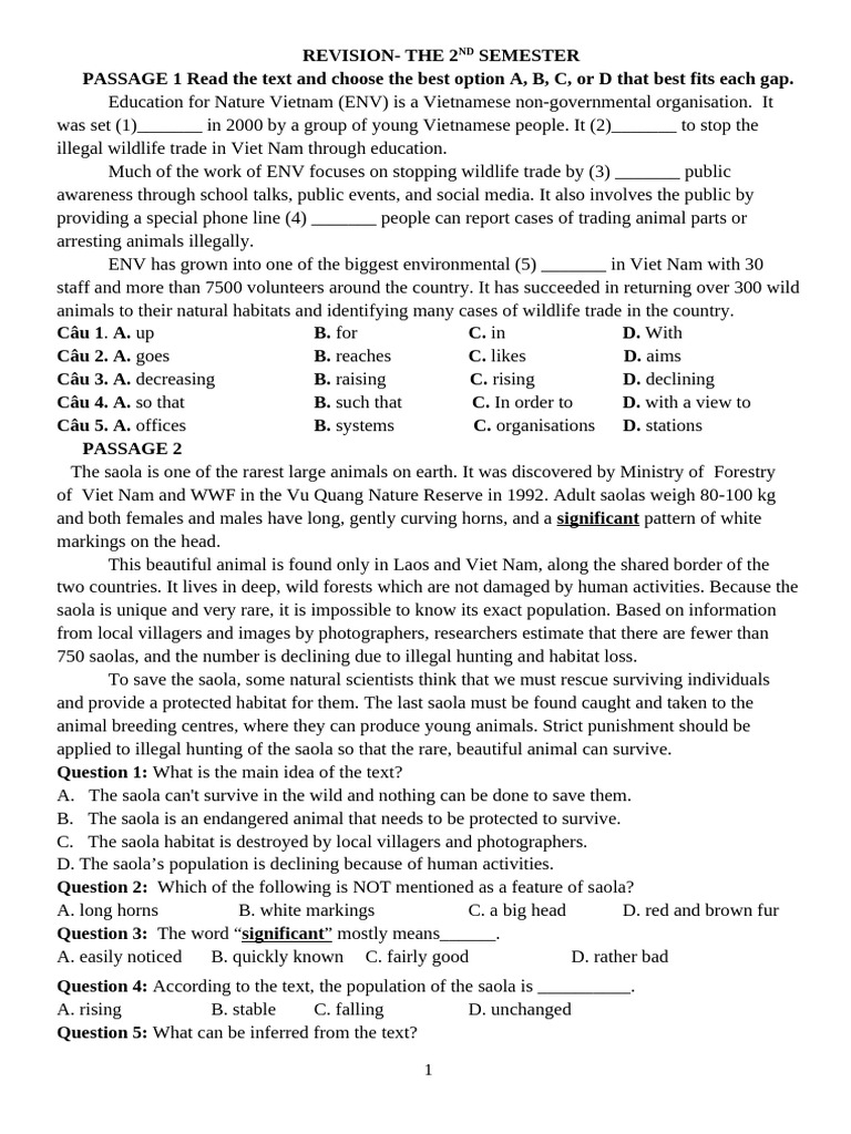 dt-ÔN HK 2-final | PDF | Climate Change | Tourism