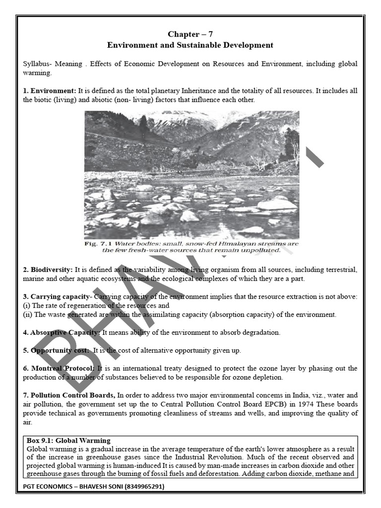 Chapter - 7 IED Environment | PDF | Climate Change | Environmental ...