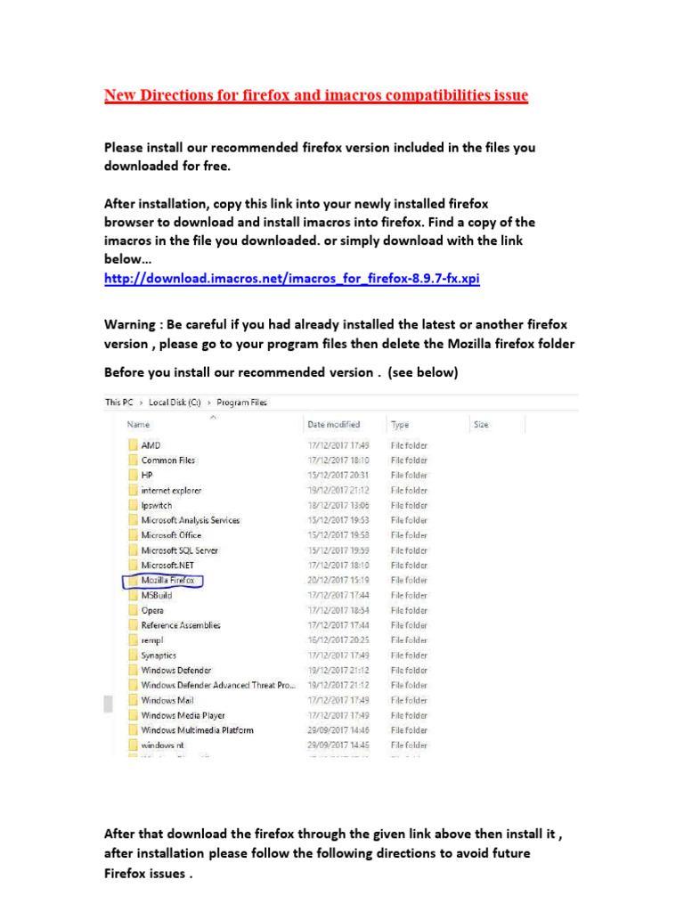 Help Note To Install Imacros Correctly | PDF