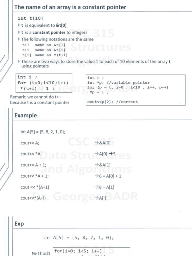 Chapter 4 Pointers2 Pdf Pointer Computer Programming Integer 8765