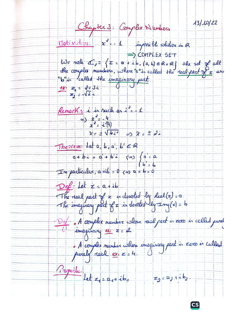 MAT 202- Chapter3 Complex | PDF