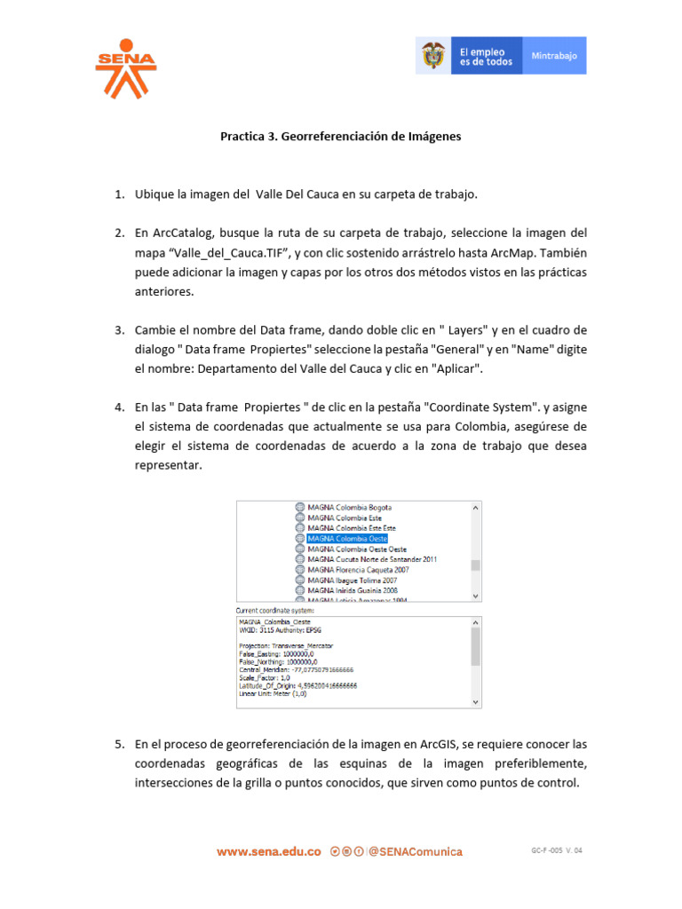 Georreferenciación de Imágenes en ArcGIS | PDF | Informática