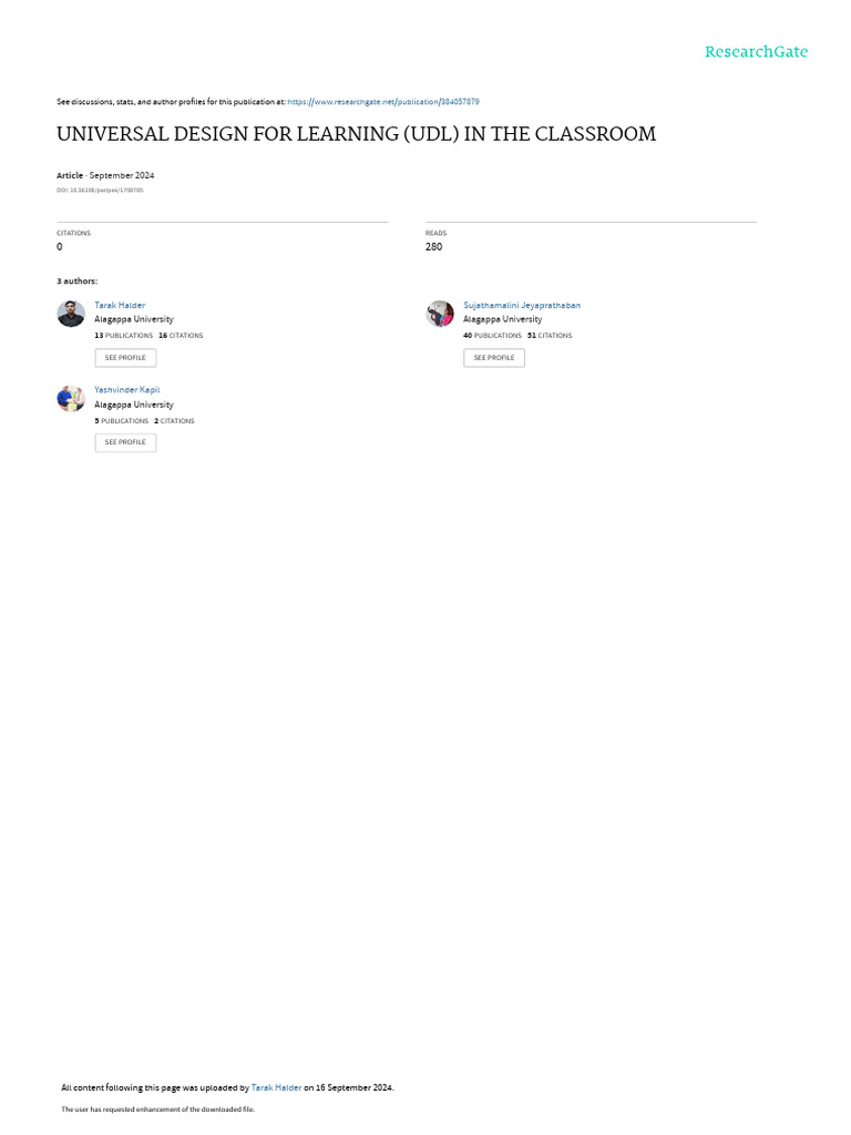 UDL Classroom Strategies | PDF | Learning | Learning Styles