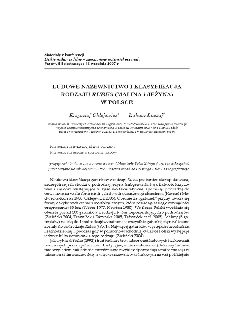 2008 Luczaj Oklejewicz Bolestr | PDF