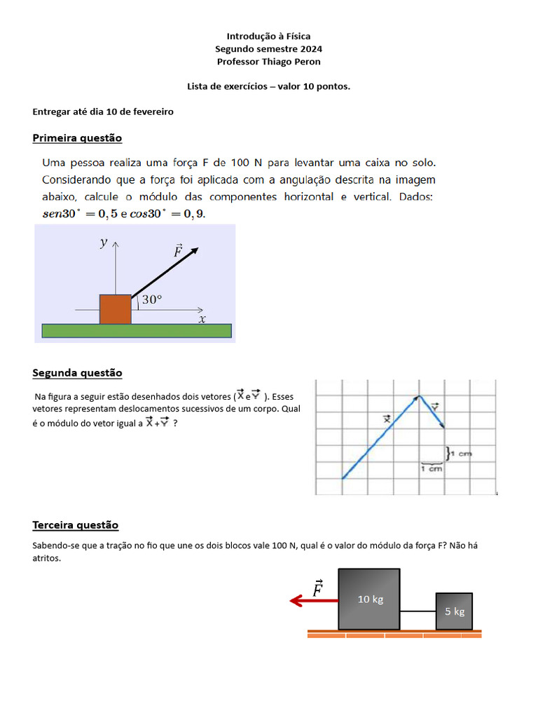Lista Avaliativa | PDF