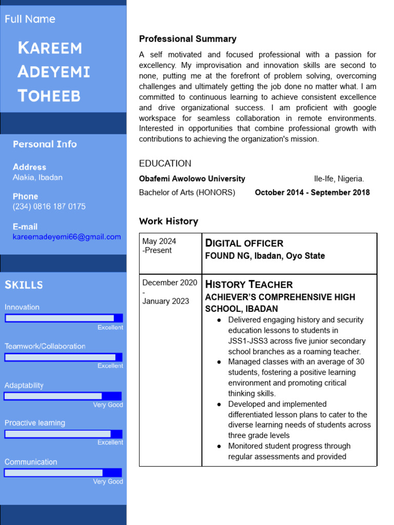 my new cv | PDF | Teachers | Learning