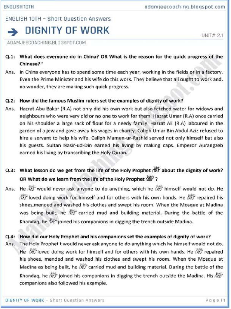 Dignity of Work | PDF