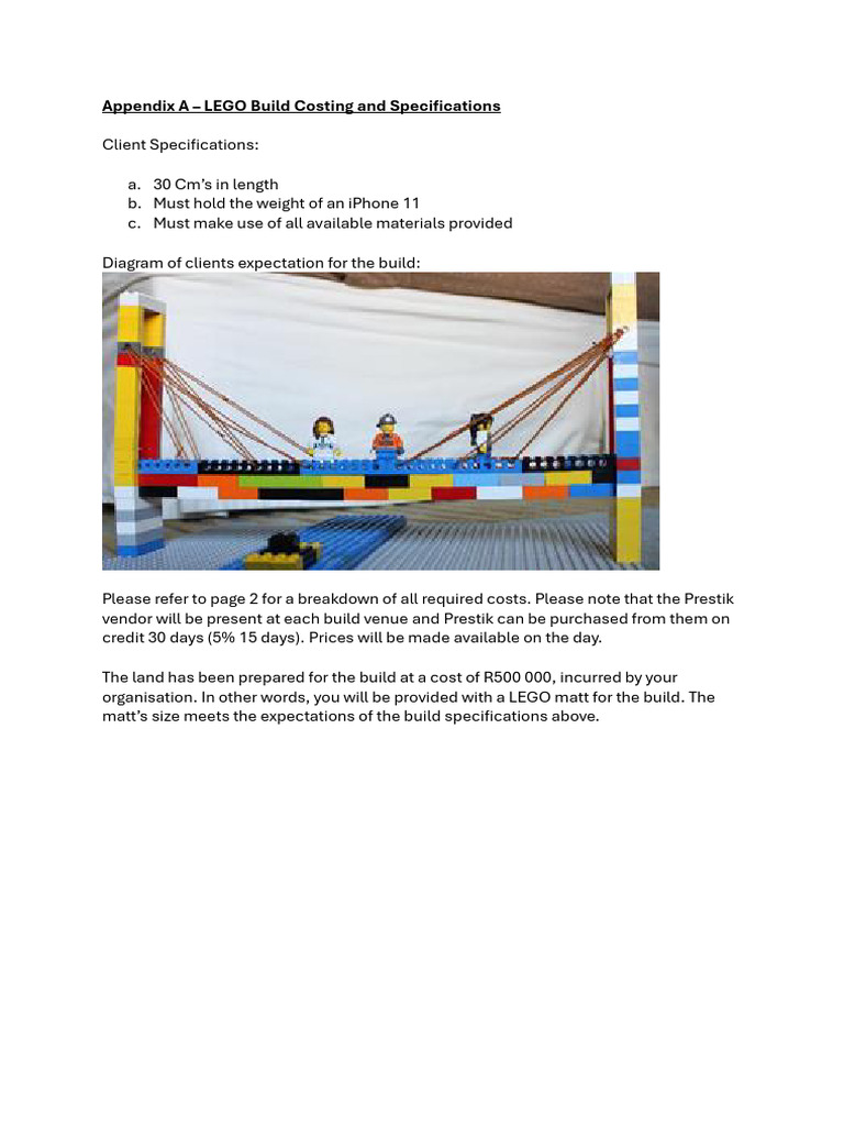 LEGO Build Cost Breakdown and Specs | PDF
