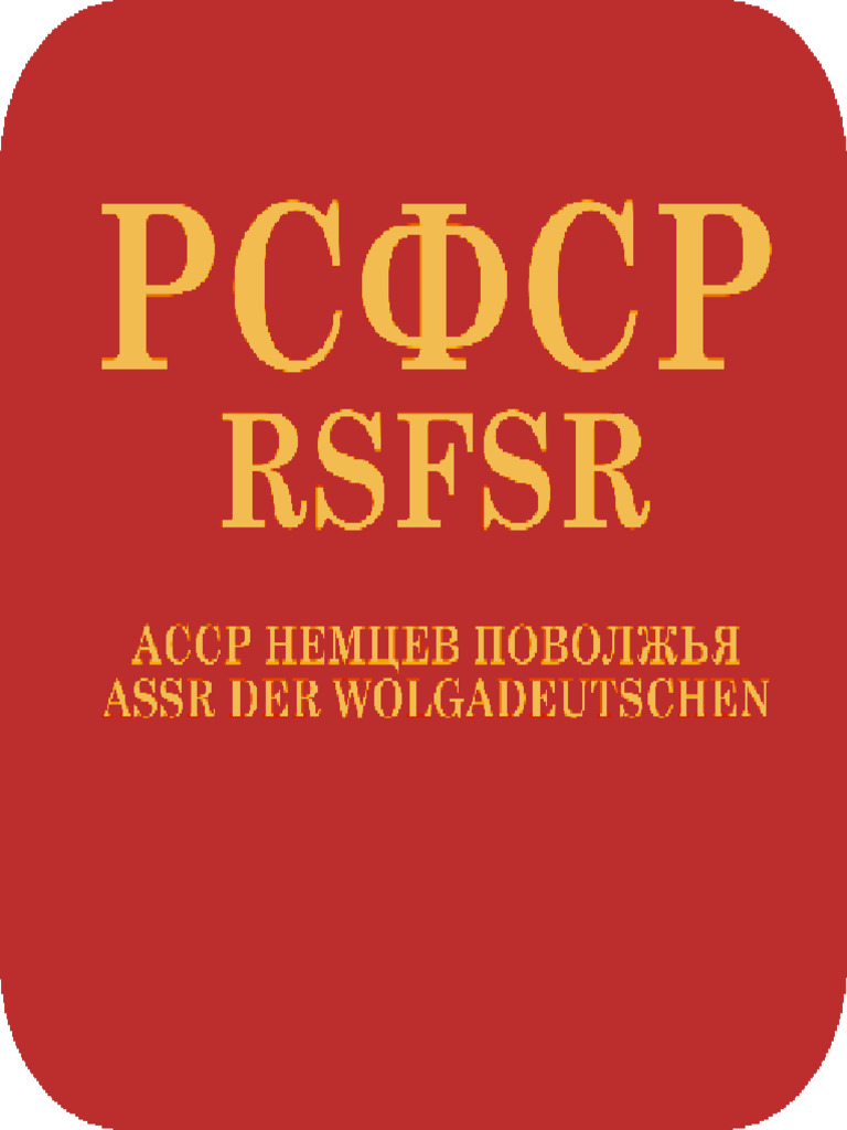 Volga German Soviet | PDF