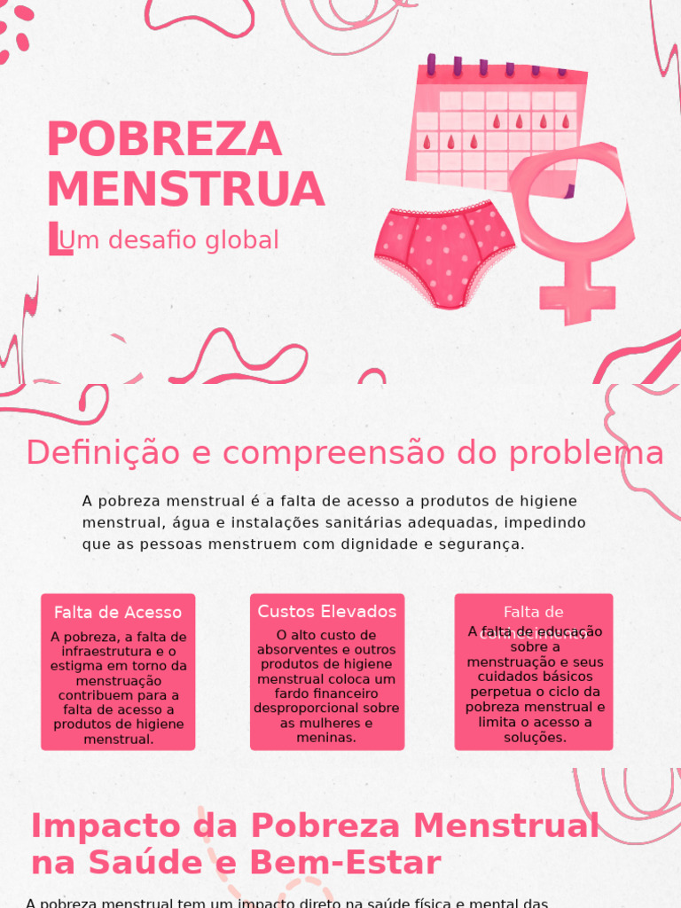 Combate à Pobreza Menstrual Global | PDF