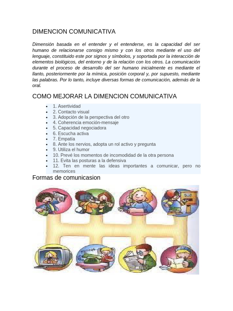 Dimencion Comunicativa | PDF