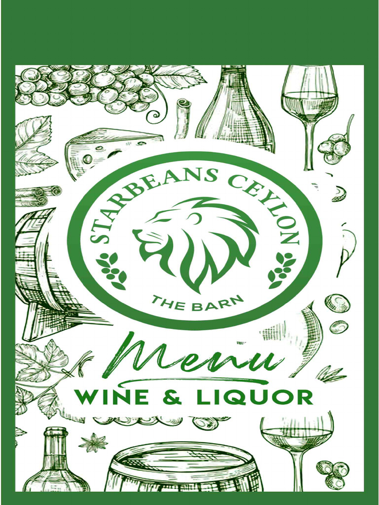 The Barn by Starbeans Liquor Menu | PDF