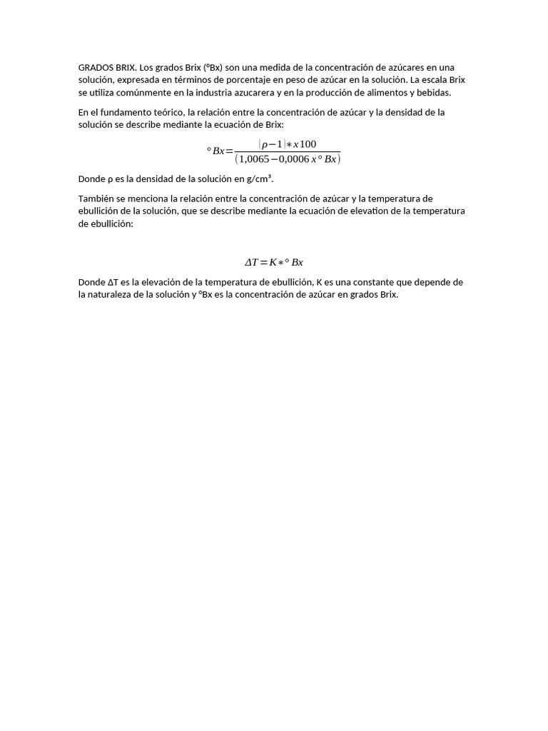 Grados Brix | PDF