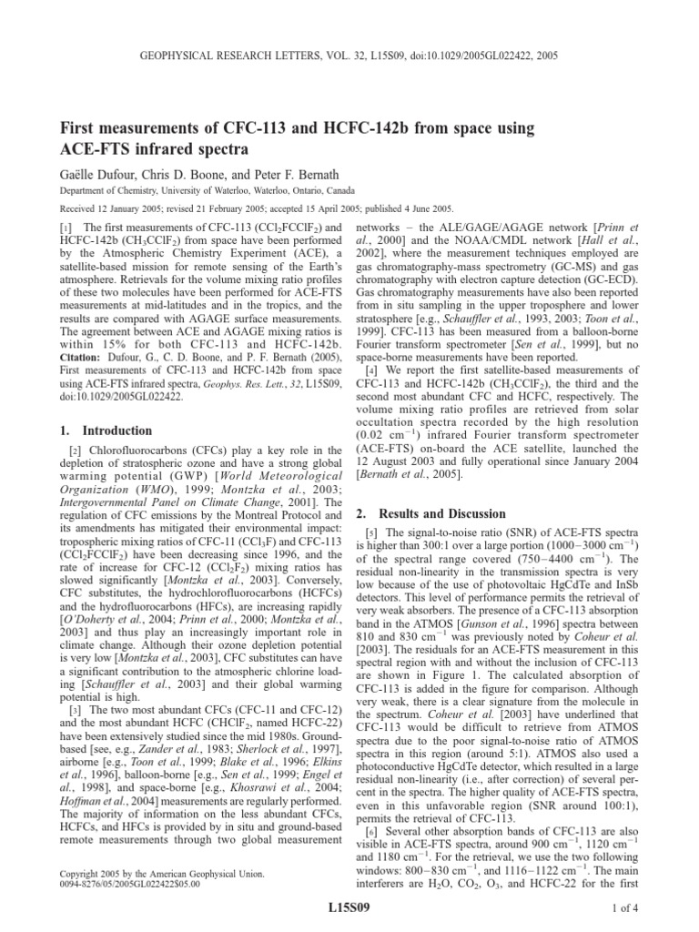 Gaelle Dufour, Chris D. Boone and Peter F. Bernath - First Measurements ...