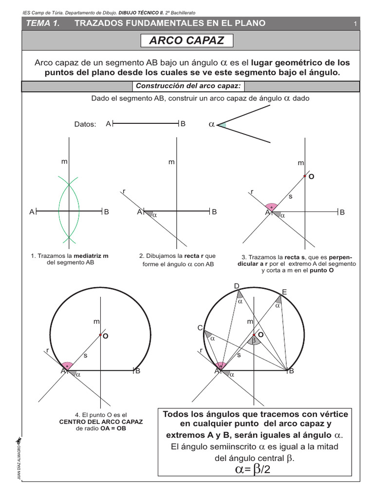 Trazados Fundamentales en El Plano | PDF | Triángulo | Geometría del plano euclidiano