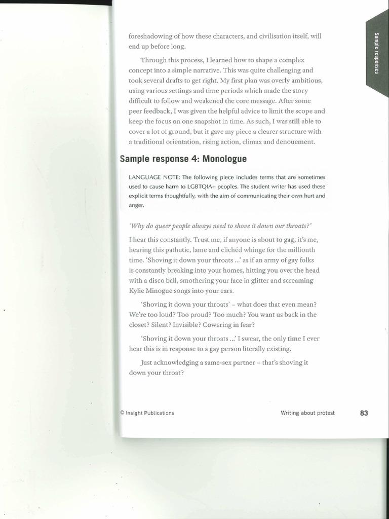 Sample monologue - Insight | PDF