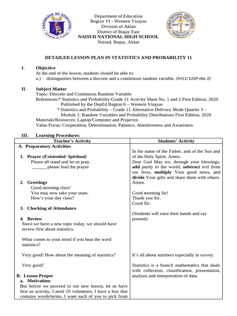 Cot 3 3rd Quarter | PDF | Probability Distribution | Random Variable
