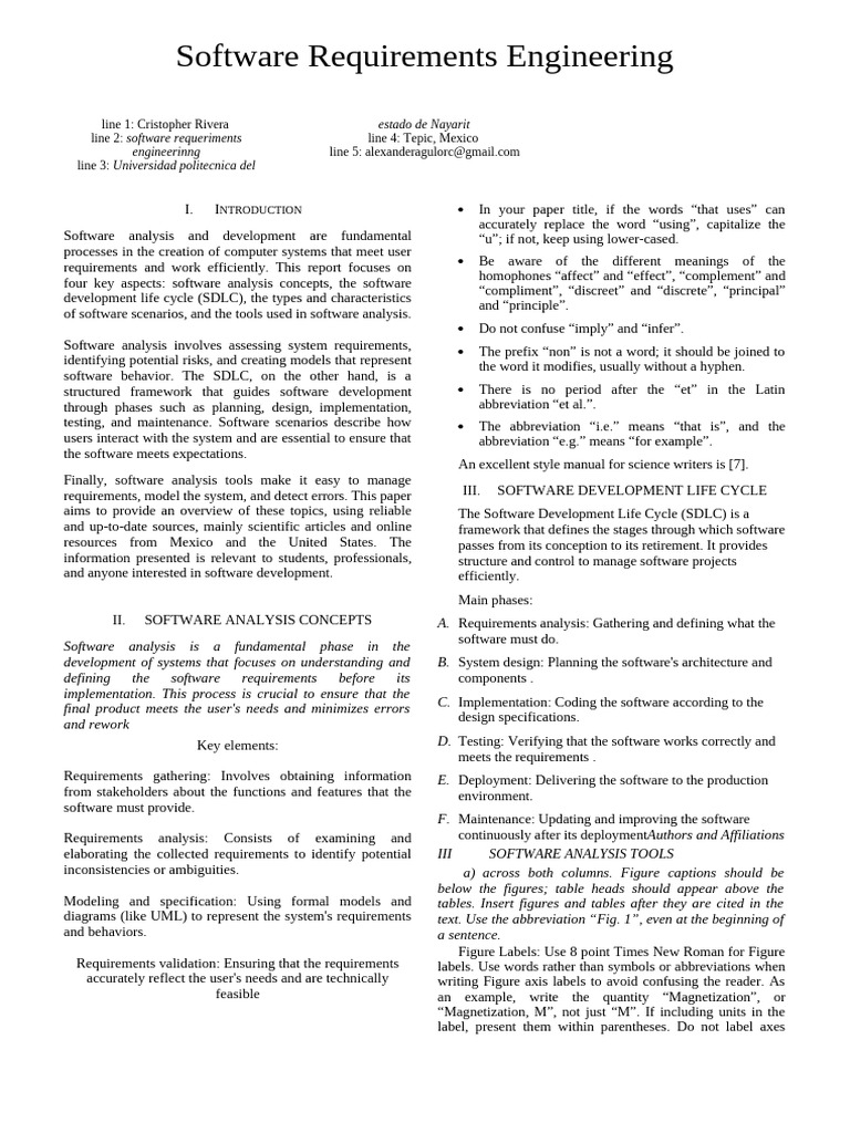 Conference Template A4 | PDF | Engineering | Software Engineering