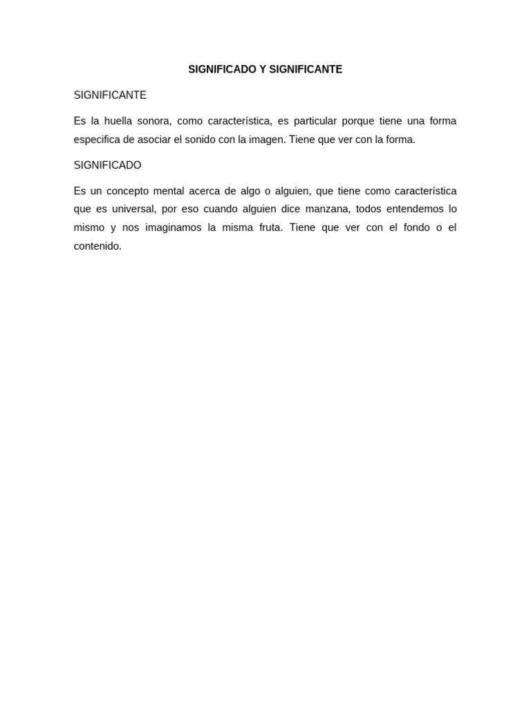 Significado y Significante | PDF Significado y Significante | PDF
