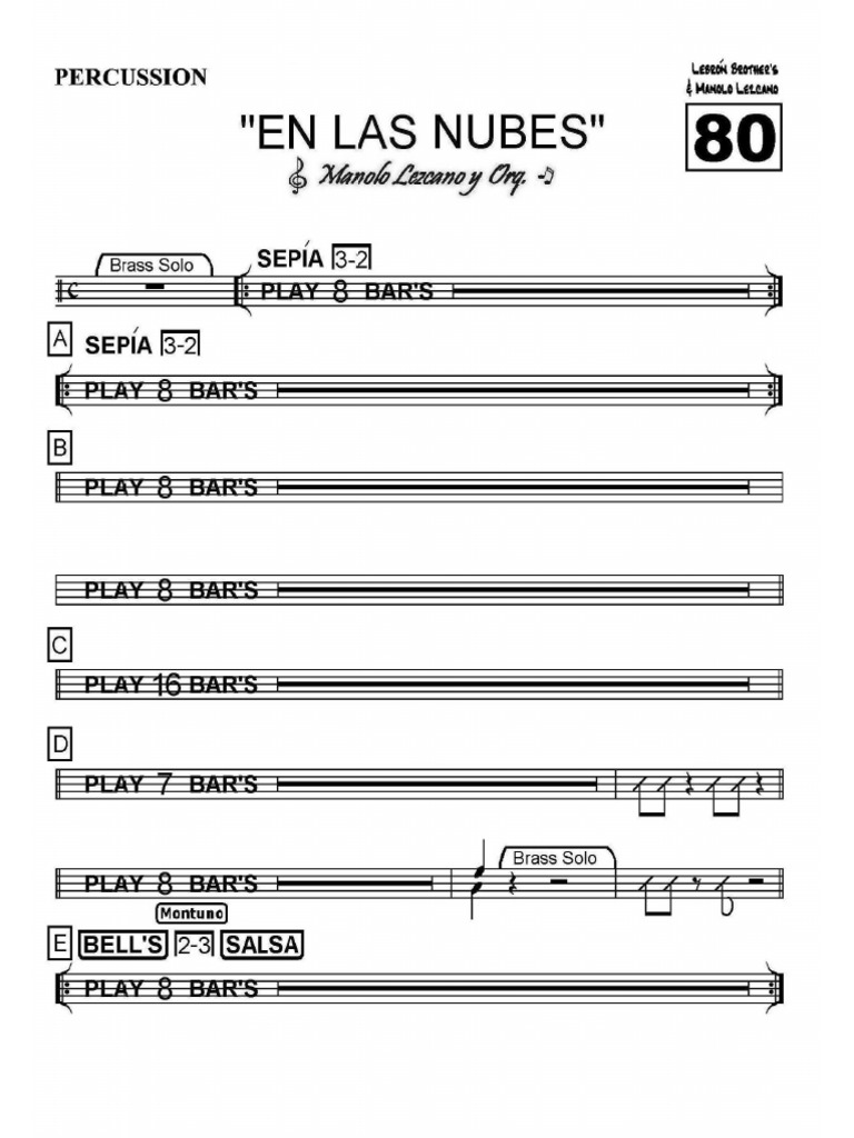 En Las Nubes Percussion | PDF